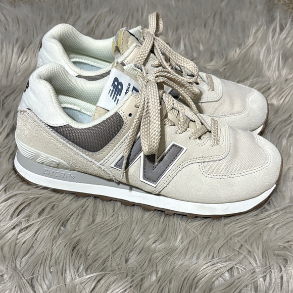 New Balance | Shoes | New Balance Cream And Gray Womens Sneakers | Poshmark
